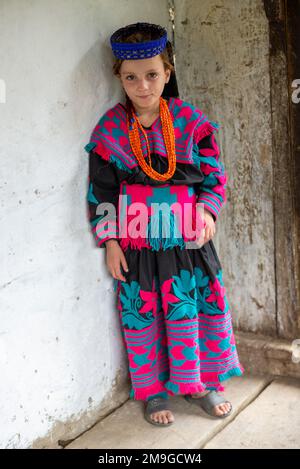 Traditional Kalasha girl, Chitral, Pakistan Stock Photo - Alamy