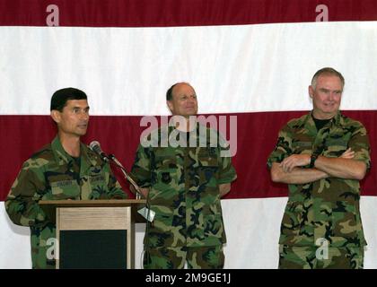 (L to R) Brigadier General Mark Volcheff, Commander 86th Airlift Wing ...