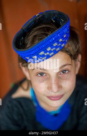 Kalasha girl portrait, Rumbur Valley, Pakistan Stock Photo - Alamy
