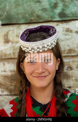 Kalasha girl portrait, Rumbur Valley, Pakistan Stock Photo - Alamy