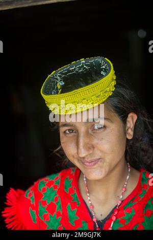 Kalasha girl portrait, Rumbur Valley, Pakistan Stock Photo - Alamy