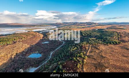 Aerial view of Bonny Glen in Donegal - Ireland Stock Photo - Alamy