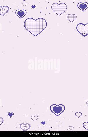 Vector purple border decorated with hearts Stock Vector Image & Art - Alamy