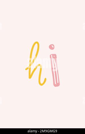 Hey doodle hand drawn vector typography Stock Vector Image & Art - Alamy