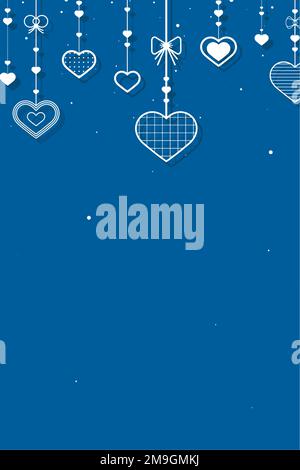 Dangling hearts blue background vector Stock Vector Image & Art - Alamy