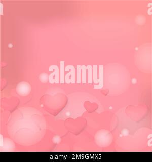 Vector pink heart bubble pattern background Stock Vector Image & Art - Alamy