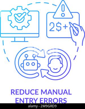 Reduce manual entry errors concept icon Stock Vector Image & Art - Alamy