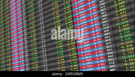 Image of stock market numbers changing on grey background Stock Photo ...
