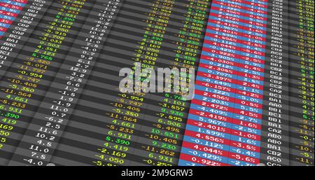 Image of stock market numbers changing on grey background Stock Photo ...