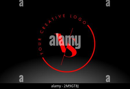 VS Letter Design with Creative Cut and Colorful Rainbow Texture. VS ...