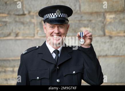 Constable Stephen Tanner after receiving The Queen's Police Medal ...