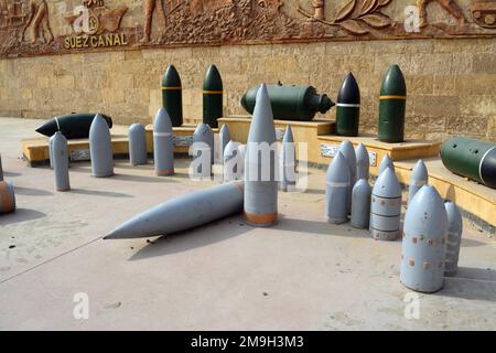 Cairo, Egypt, January 7 2023: Bombs of different types and sizes ...