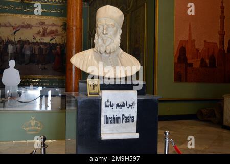 Cairo, Egypt, January 7 2023: Ibrahim Pasha statue, an Ottoman Albanian ...