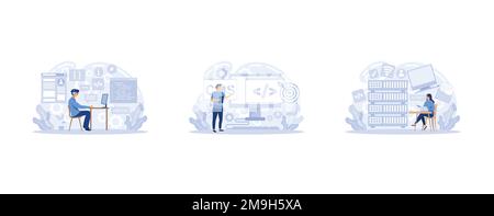 Programmer Infographics Set Stock Vector Image & Art - Alamy