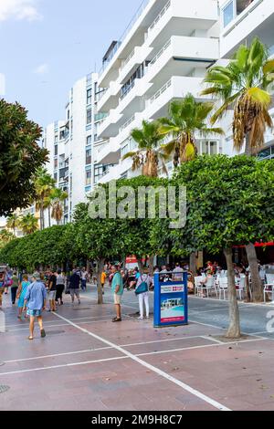 Promenade overlooking La Fontanilla Beach, Av. Duque de Ahumada ...