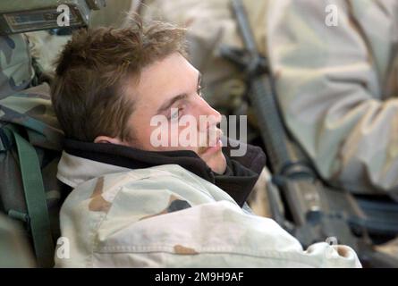 Corporal Mitchell, USMC, a member of Headquarters Company, Battalion ...