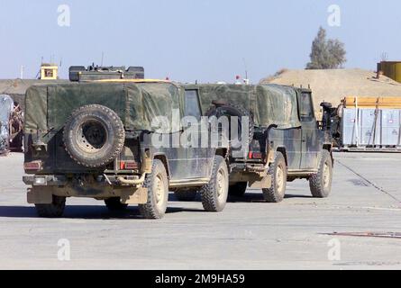A Mercedes G Interim Fast Attack Vehicle (IFAV) being towed by another ...