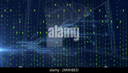 This image shows a computer processing data using binary code Stock Photo - Alamy
