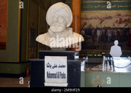 Cairo, Egypt, January 7 2023: Ibrahim Pasha statue, an Ottoman Albanian ...