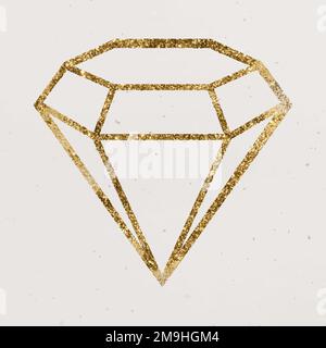 Sparkly gold diamond vector icon Stock Vector Image & Art - Alamy
