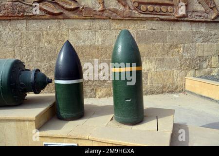 Cairo, Egypt, January 7 2023: Bombs of different types and sizes ...