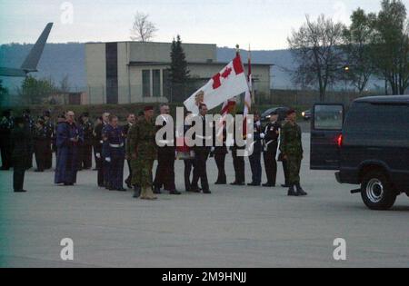 At Ramstein Air Base, Germany, four Canadian Forces (CAF) members ...