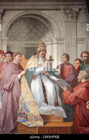 Vertus cardinales et théologales. La Remise des Décrétales au pape ...