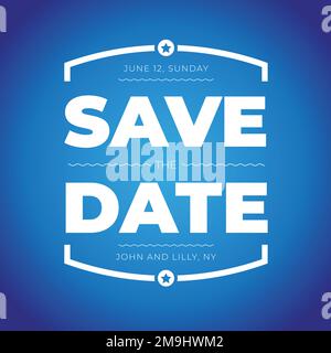 Save the date calligraphy hand lettering. Gold floral wreath frame. Vector template for wedding ...