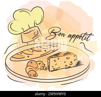 france culture card with cheese vector illustration design Stock Vector ...