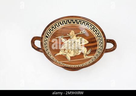 Kylik - a popular Greek drinking wine cup with a depiction of the Greek ...