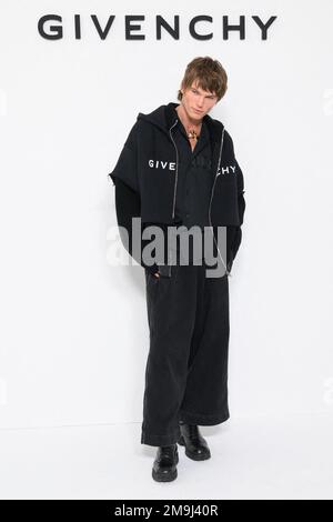 Jordan Barrett attends the Givenchy Menswear Fall-Winter 2023-2024 show ...