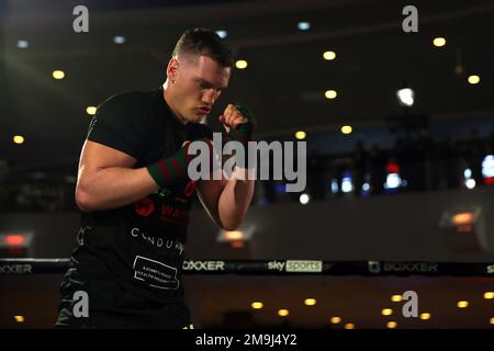 Boxer Jack Massey during a public workout at The Trafford Centre ...
