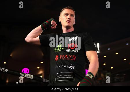 Boxer Jack Massey during a public workout at The Trafford Centre ...