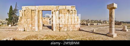 Ancient buildings ruins, The Citadel, Amman, Jordan Stock Photo - Alamy