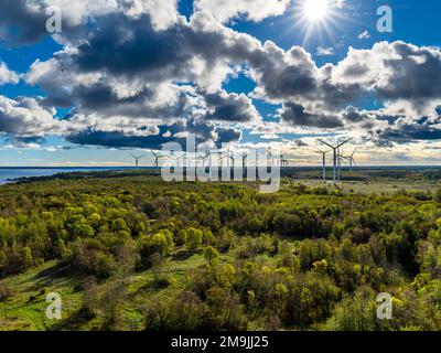 Wind turbines. Estonia Stock Photo - Alamy