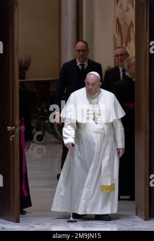 Vatican City, Vatican, 18 january, 2023. Pope Francis during his weekly ...