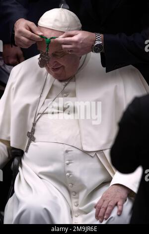 Vatican City, Vatican, 18 january, 2023. Pope Francis during his weekly ...