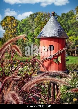 Closeup shot of a birdhouse in a park Stock Photo - Alamy