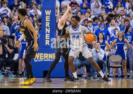 UC Riverside's Lachlan Olbrich (30) grabs the rebound against Creighton ...