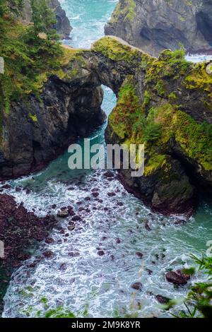 Inlet with natural arch, Samuel H. Boardman State Scenic Corridor ...