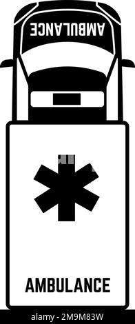 Ambulance top view. Medical car color icon Stock Vector Image & Art - Alamy