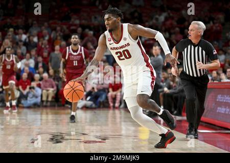Arkansas forward Kamani Johnson (20) against Pennsylvania during an ...