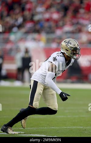 New Orleans Saints cornerback Alontae Taylor (27) celebrates a tackle ...
