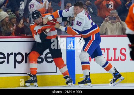 Philadelphia Flyers' Nicolas Deslauriers, left, and Nashville Predators ...