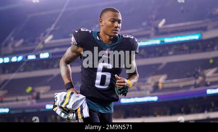 Philadelphia Eagles' DeVonta Smith in action during practice at NFL ...