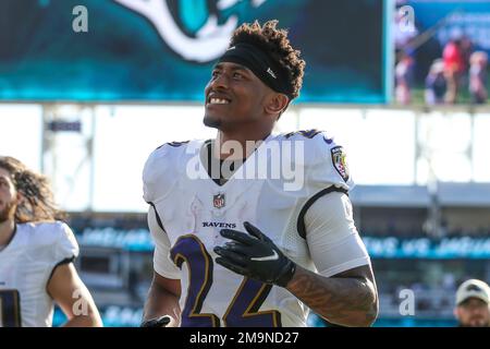 Baltimore Ravens cornerback Damarion Williams (22) in action during the ...