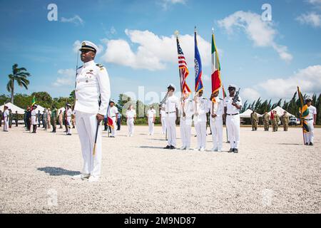 Members of Belize Defence Force and participating nations parade during ...
