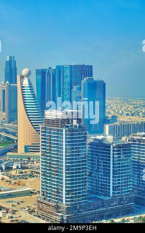 Etisalat Tower 2 building on Sheikh Zayed Road in Dubai, UAE Stock ...