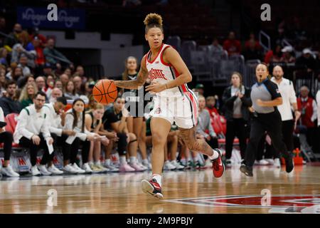 Ohio State's Rikki Harris plays against Wright State during an NCAA ...