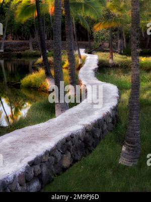 Ancient Hawaiian Fish Ponds - Kalahuiipuaa. Hawaii The Big Island Stock ...